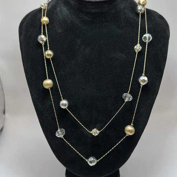 NY Collection | Jewelry | Ny Collection Gold Silver Rhinestone Ball Two ...